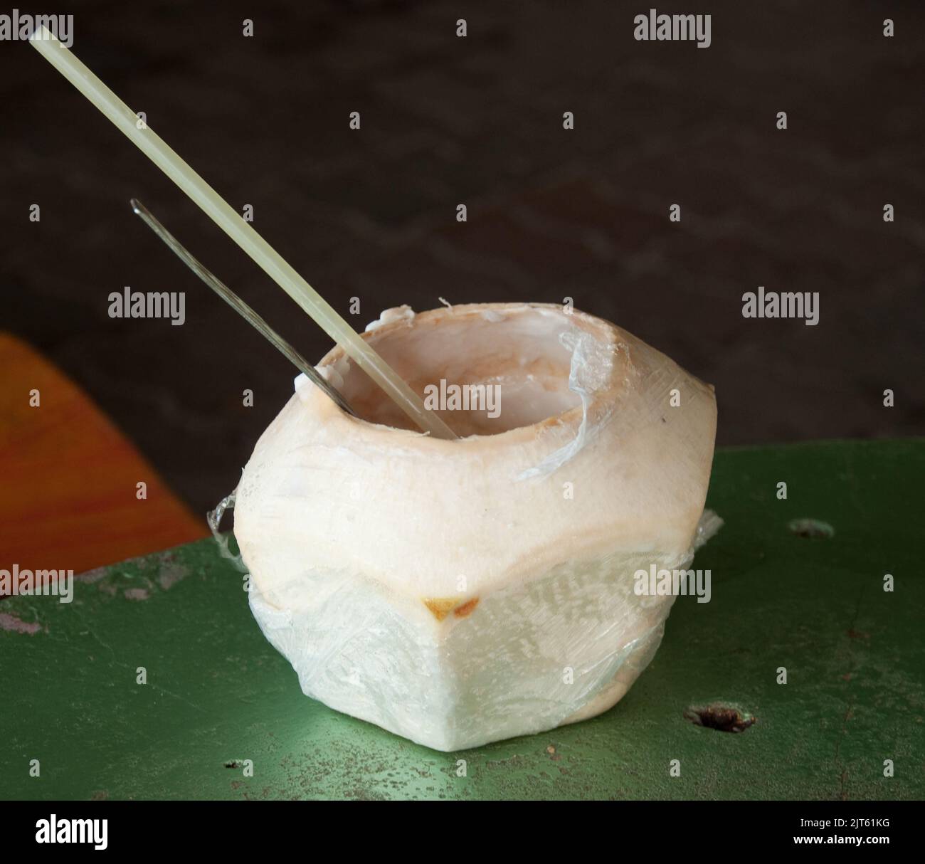 Fresh Coconut, Batu Ferringhi, Penang, Malaysia, Asia. Coconut is one ...