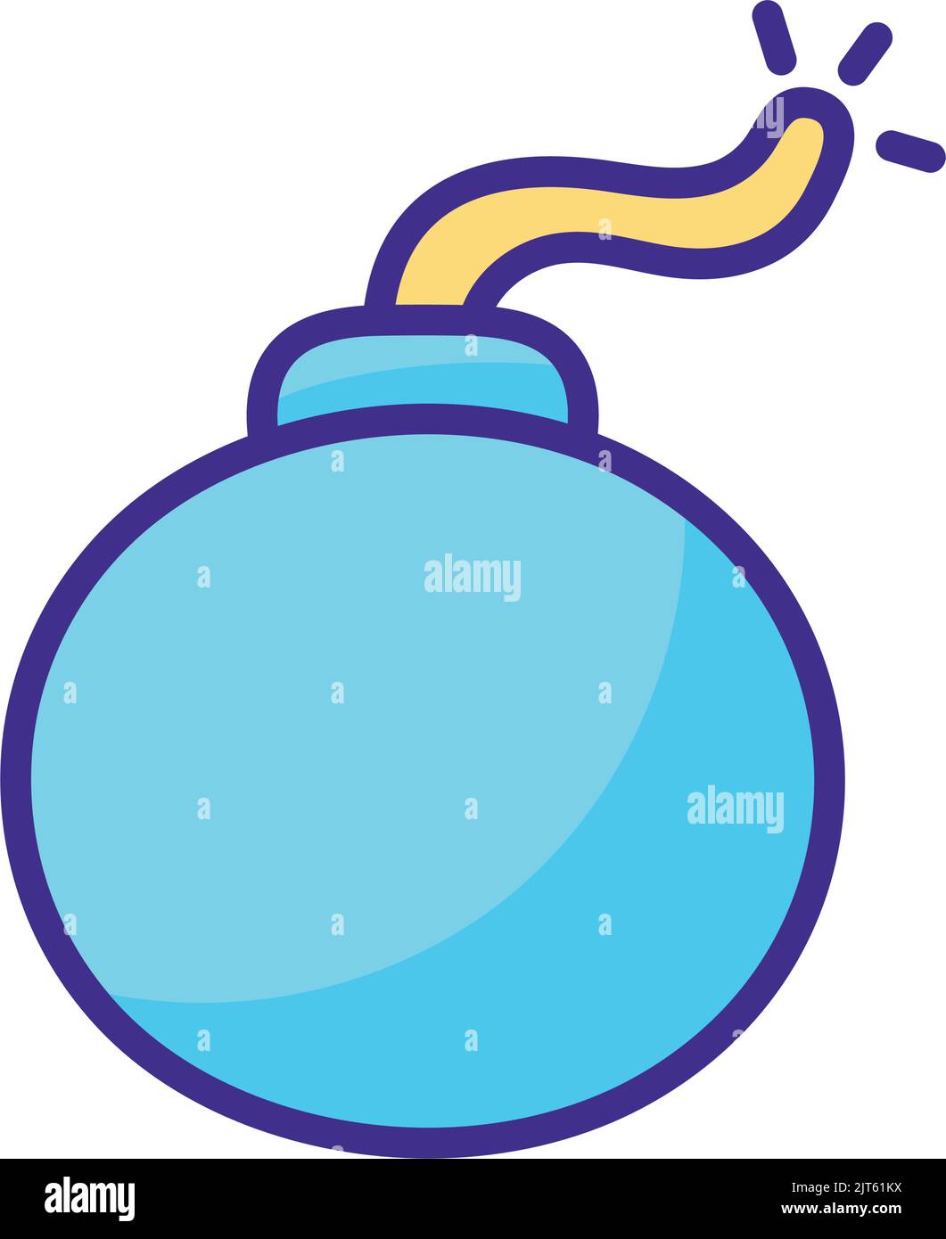 blue explosive bomb danger isolated icon Stock Vector Image & Art - Alamy