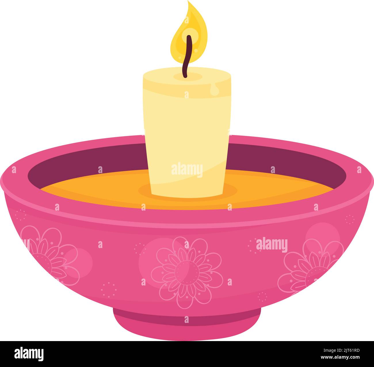 diwali ceremony pink candle icon Stock Vector Image & Art - Alamy