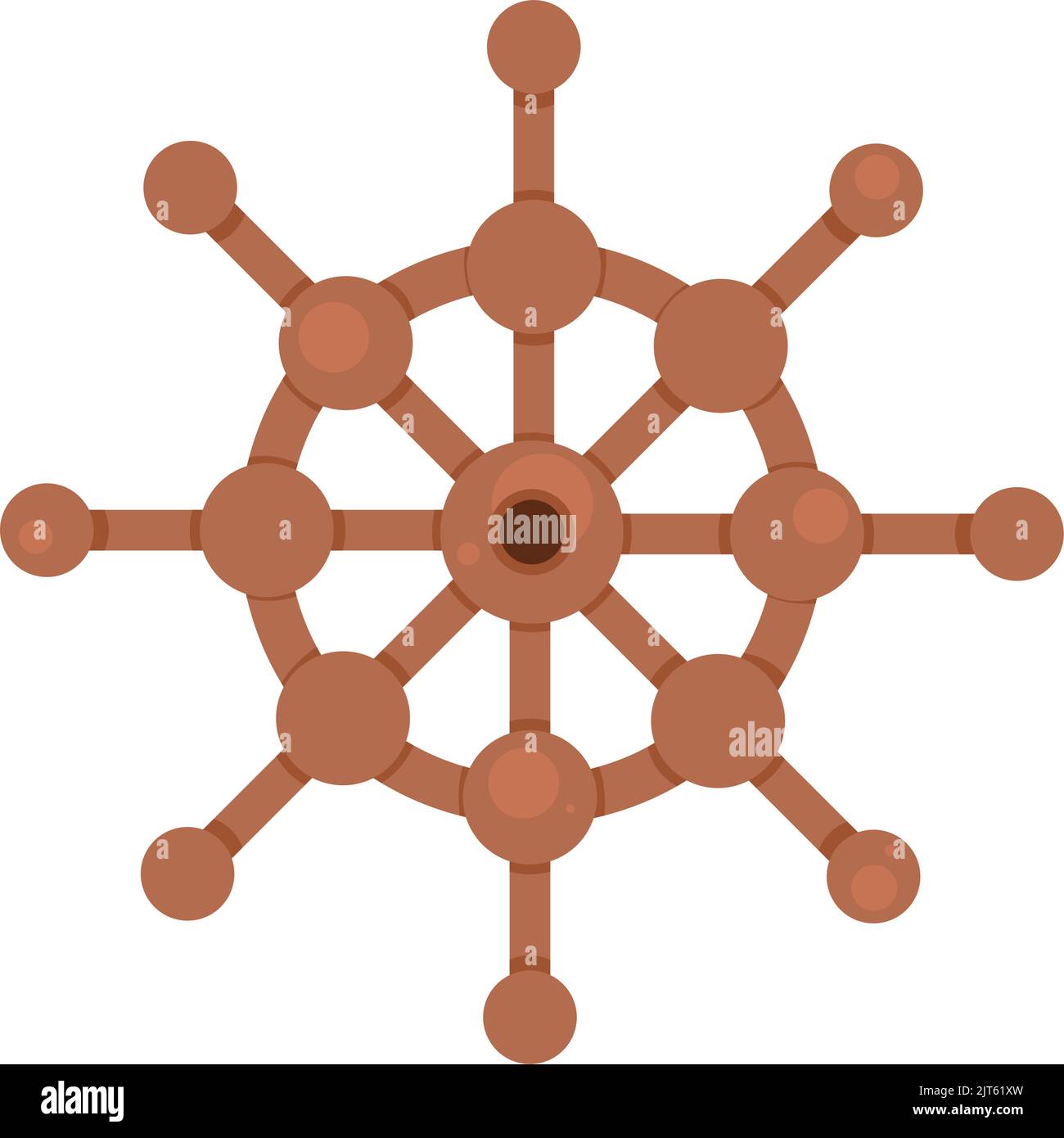 rudder ship wooden wheel icon Stock Vector Image & Art - Alamy