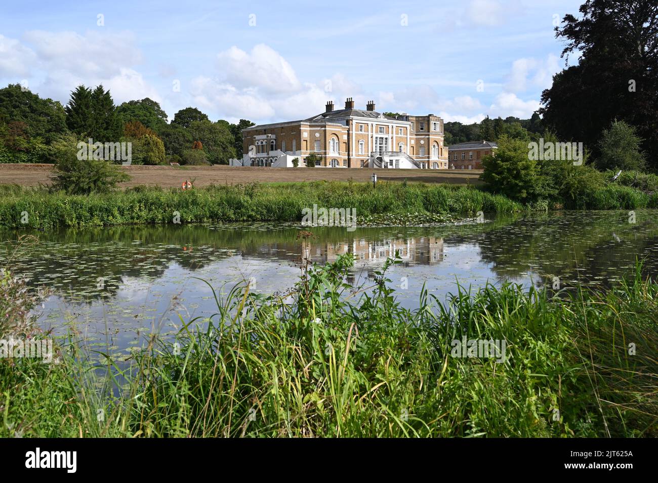 Waverley Abbey house, an English grade 2 listed Georgian Mansion Stock ...