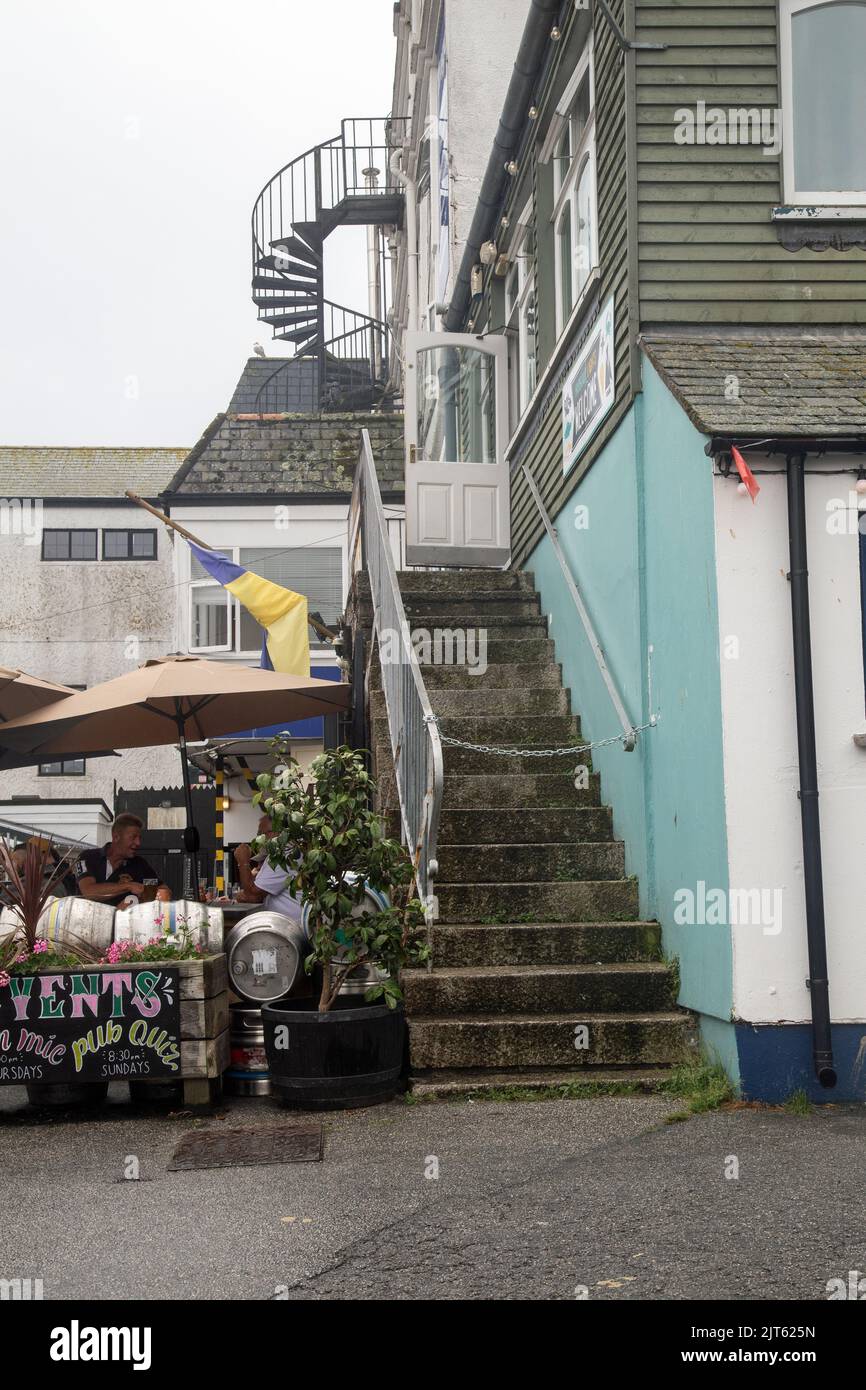 Falmouth, Cornwall, England, August 24th 2022, street scene in the town ...