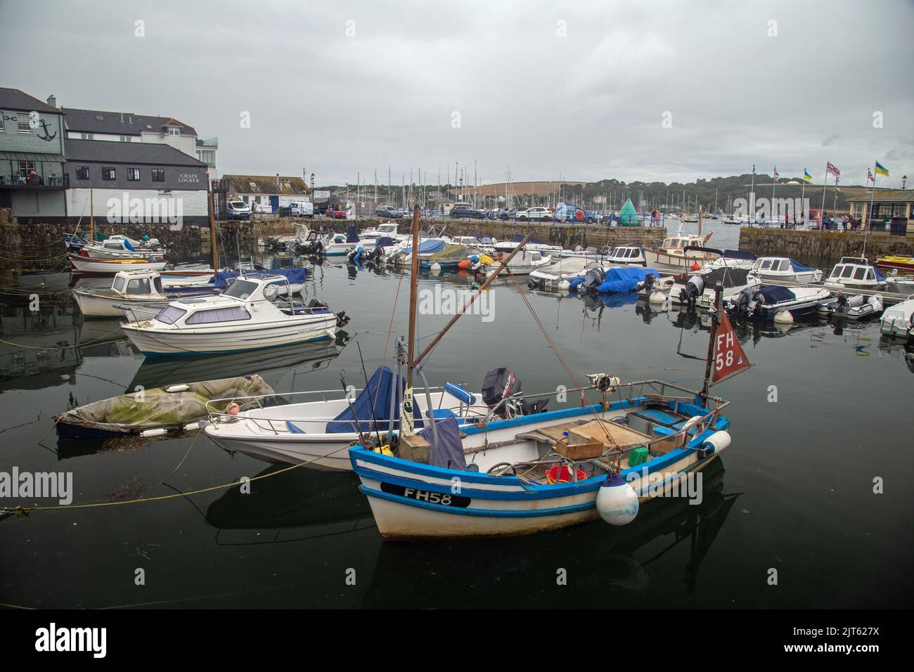 Falmouth Harbour, Falmouth Cornwall, England, August 24th 2022, a view ...