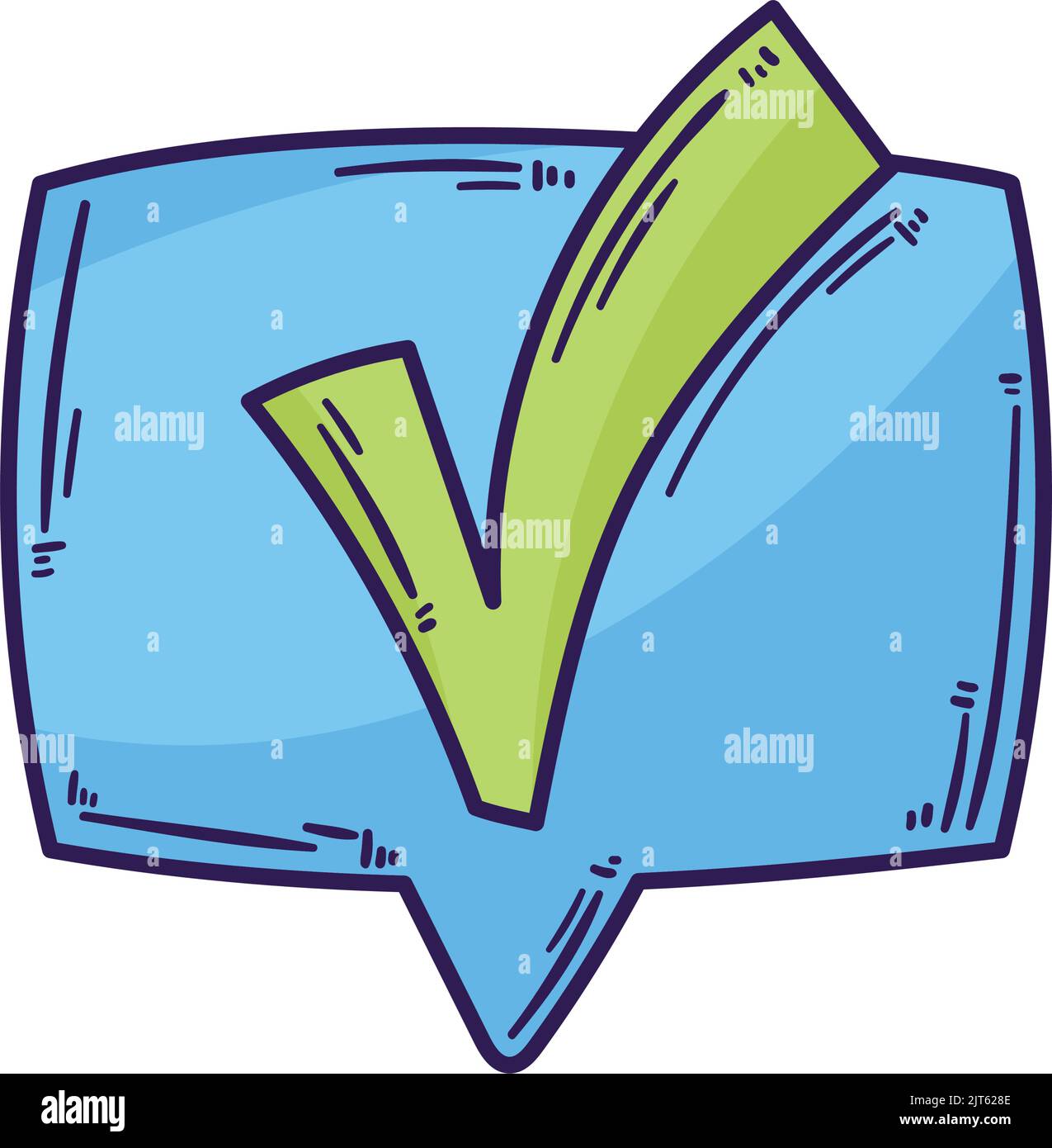 speech bubble with check symbol icon Stock Vector Image & Art - Alamy