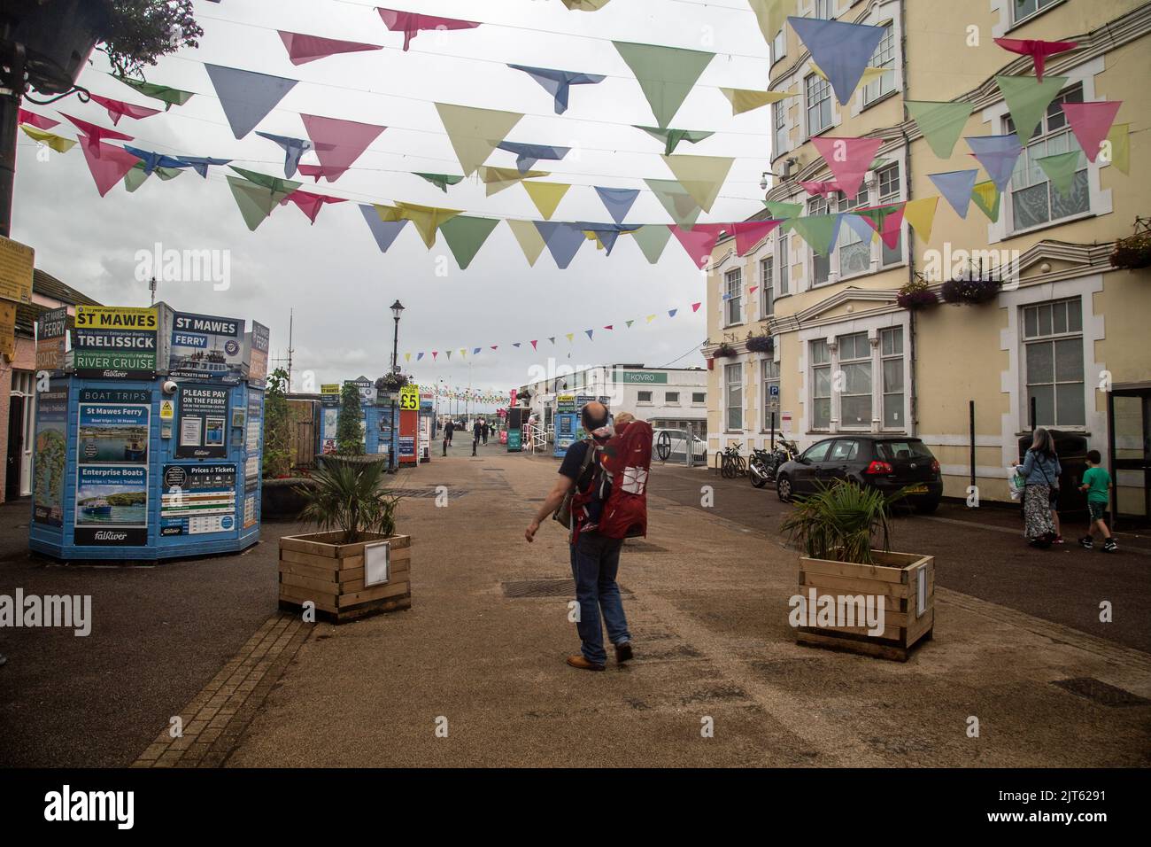 Falmouth, Cornwall, England, August 24th 2022, street scene in the town ...
