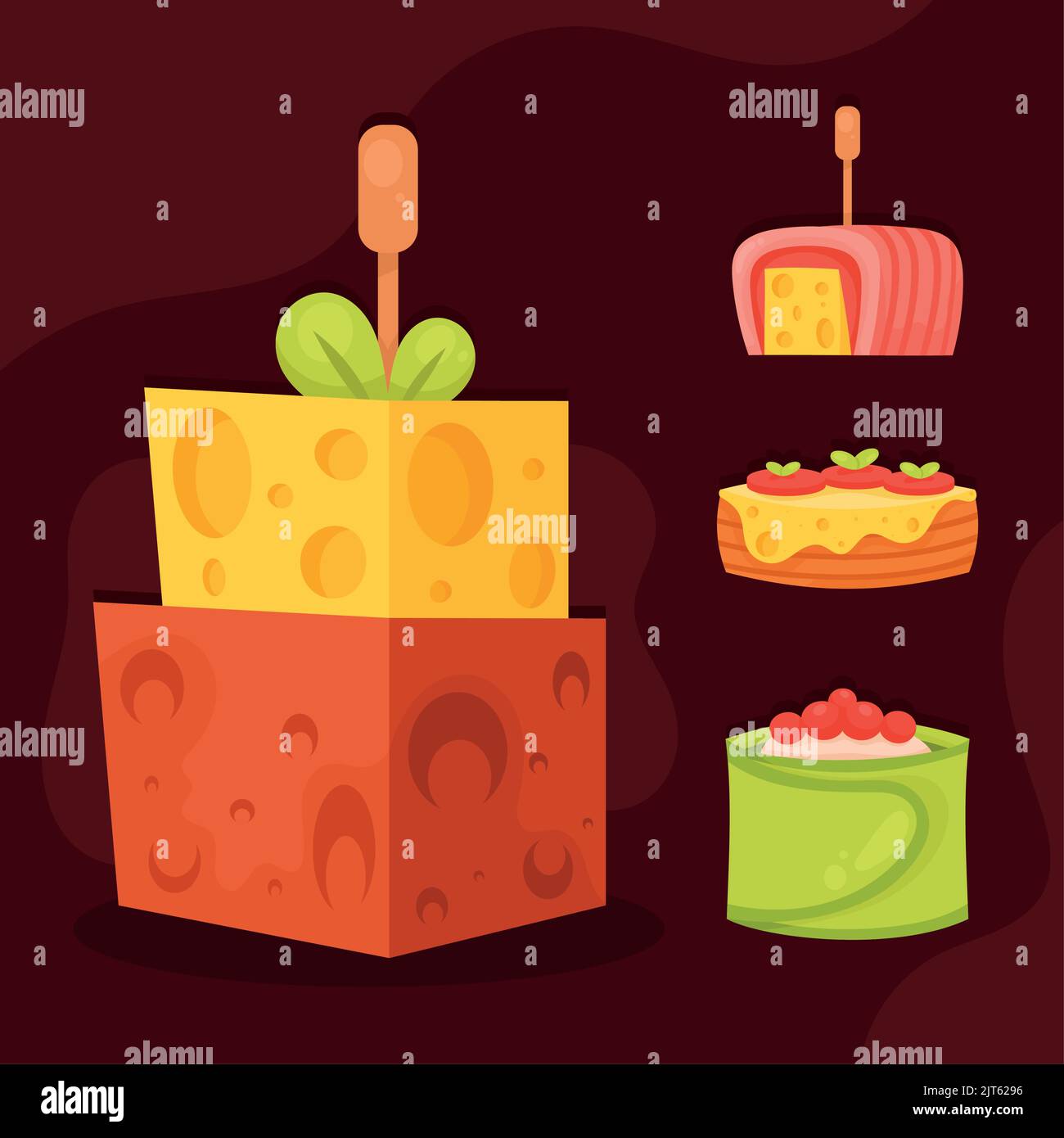 Cheese rolls Stock Vector Images - Alamy