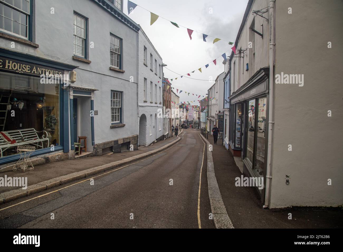 Falmouth, Cornwall, England, August 24th 2022, street scene in the town Stock Photo - Alamy