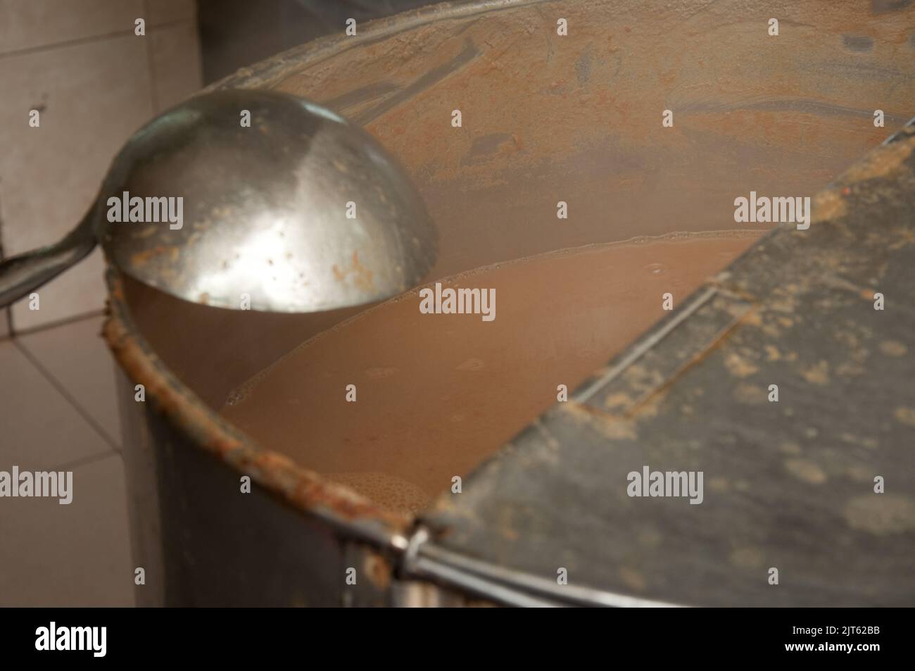 Laksa cooking, Roadside food stall, Batu Ferringhi, Penang, Malaysia ...