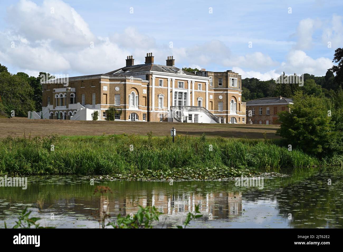 Waverley Abbey house, an English grade 2 listed Georgian Mansion Stock ...