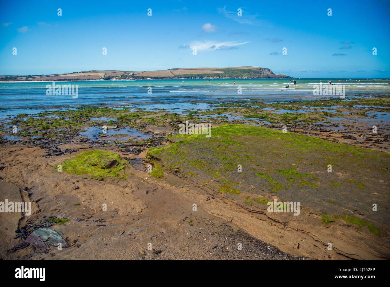 Daymer Bay, Cornwall, England, August 25th, 2022 People enjoying the ...