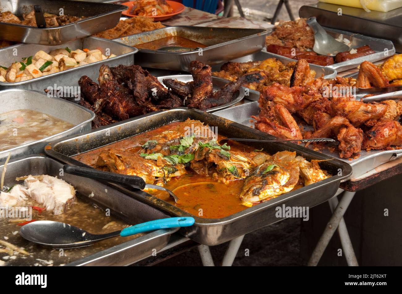 Hawker Food Court, George Town, Penang, Malaysia, Asia. Malaysians love ...