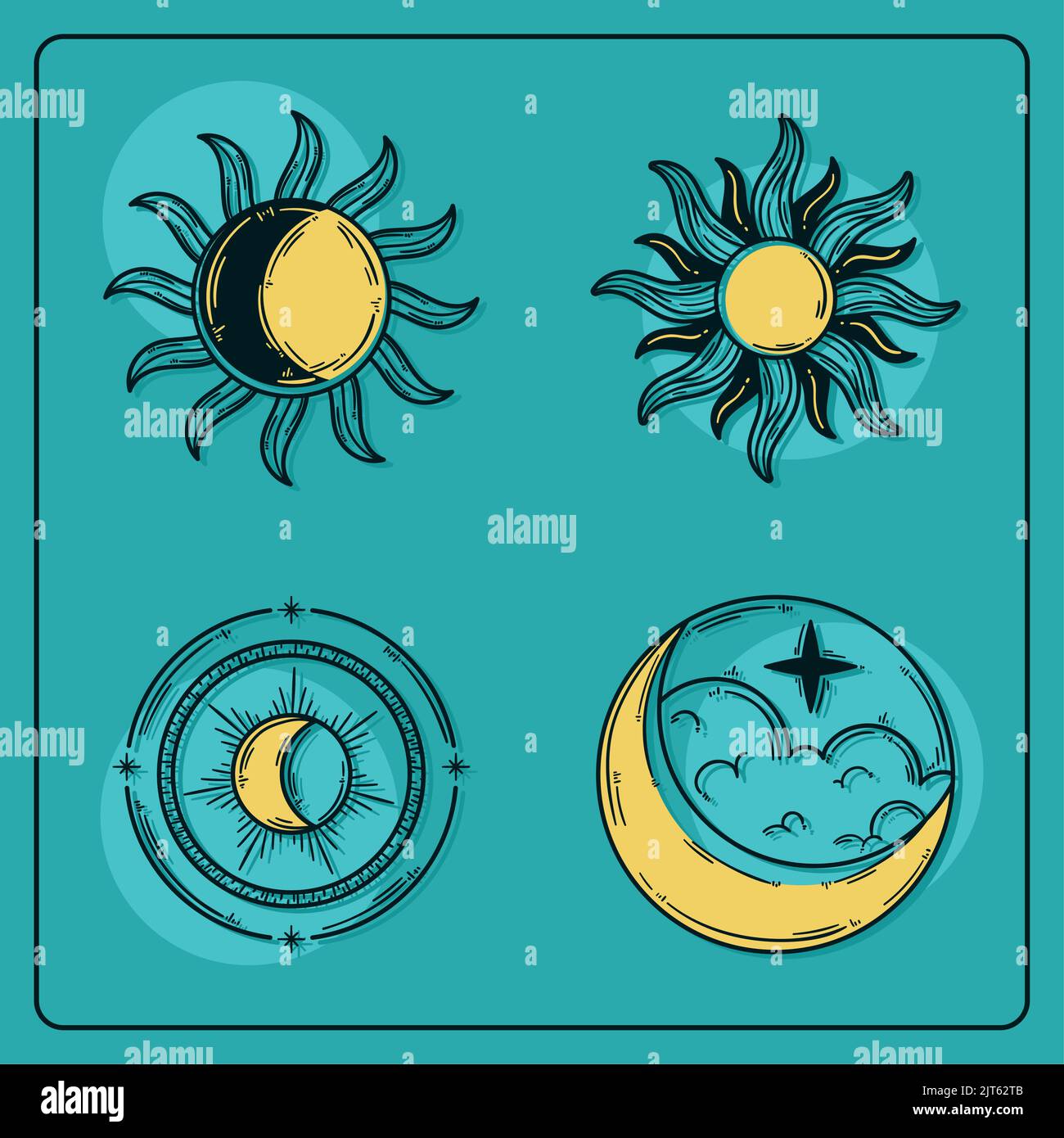 astrology symbols set icons Stock Vector Image & Art - Alamy