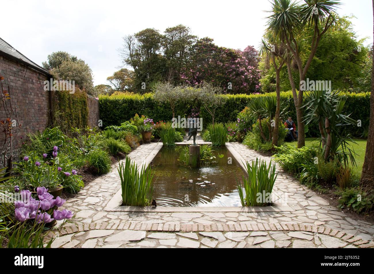 The Italian Garden, Lost Gardens of Helligan, Cornwall, UK Stock Photo ...