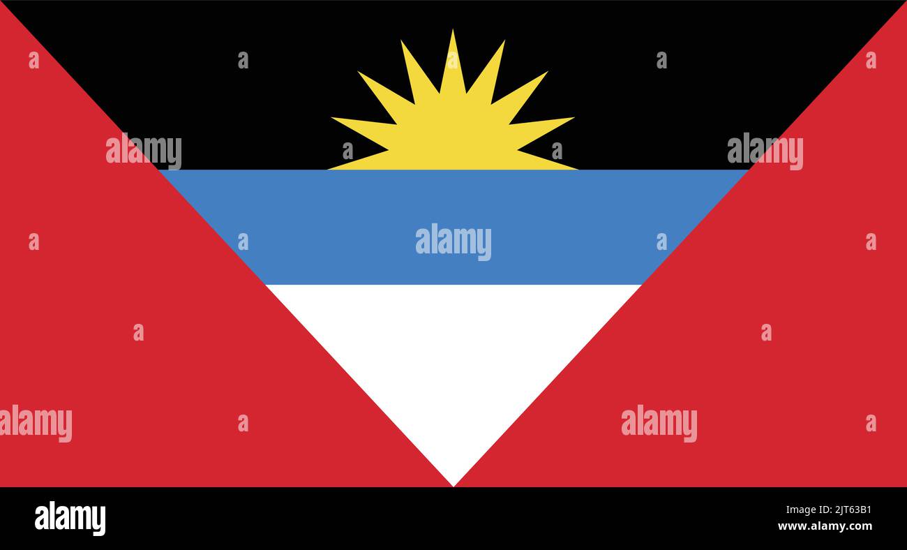 Antigua and Barbuda National Flag - Vector Flag of Antigua and Barbuda ...