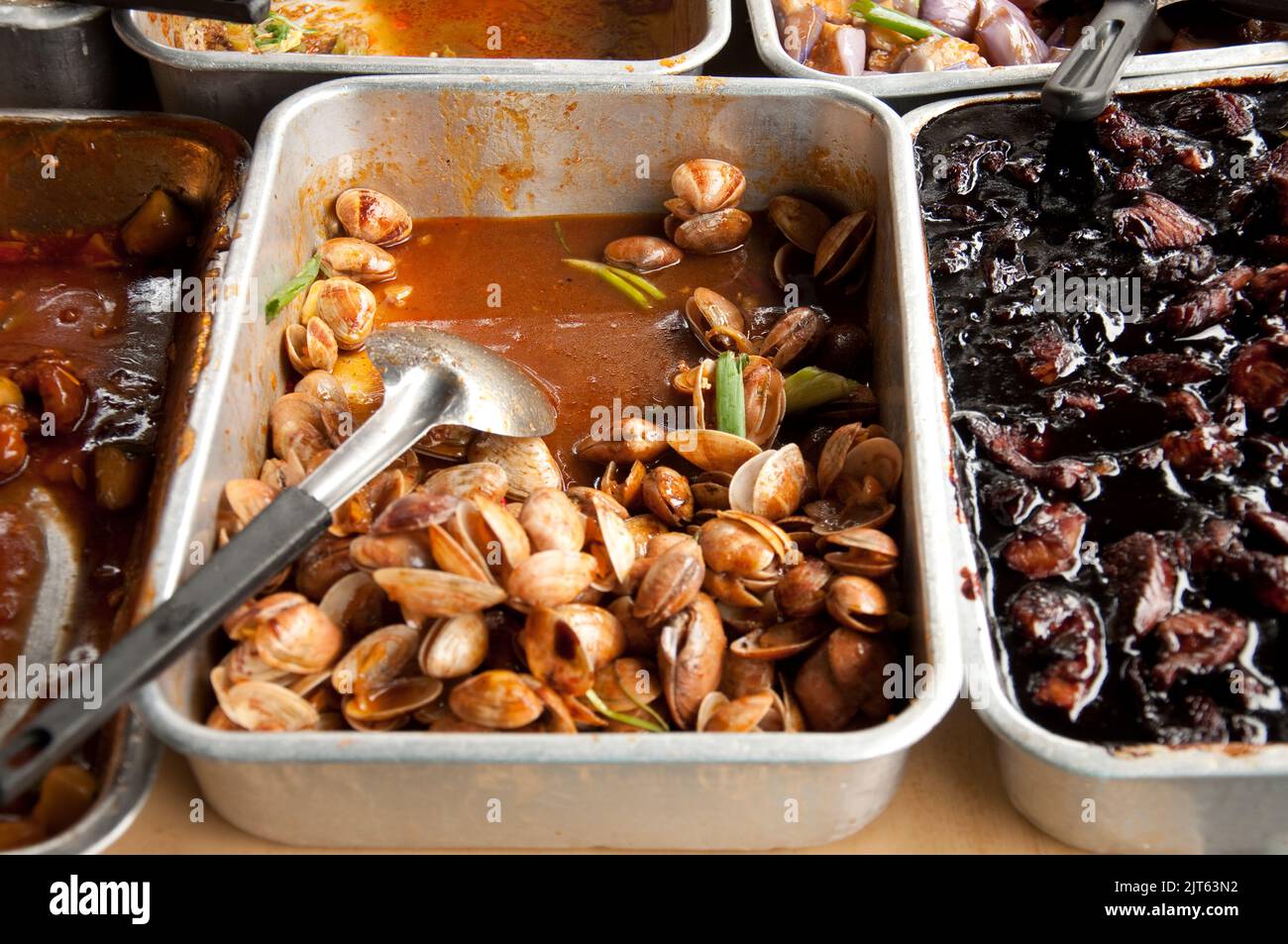 Hawker Food Court, George Town, Penang, Malaysia, Asia. Malaysians love ...