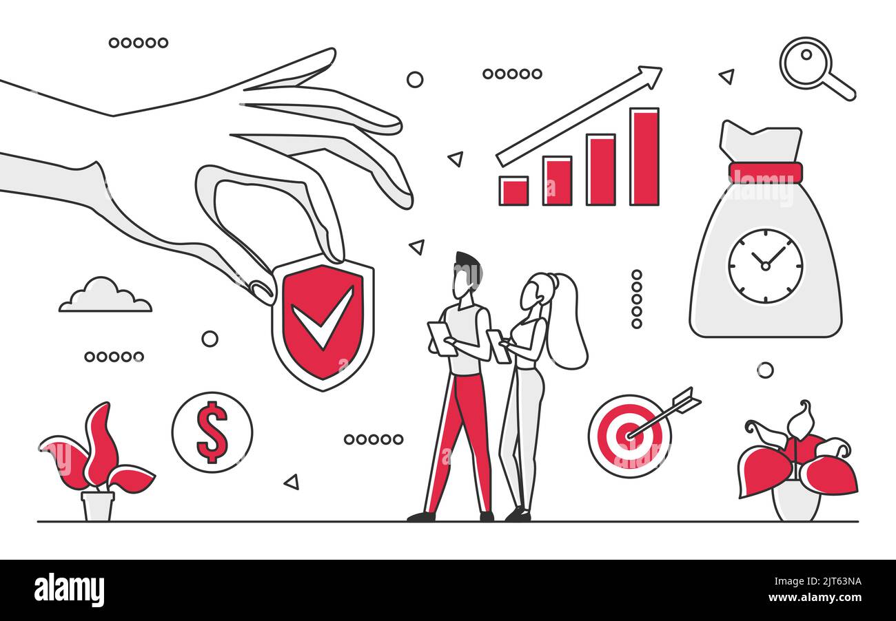 Personal safety investments. Safe money savings, financial insurance ...