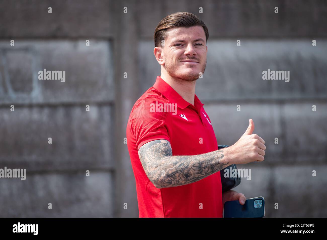 Giulian Biancone #2 of Nottingham Forest arrives at The City Ground ...
