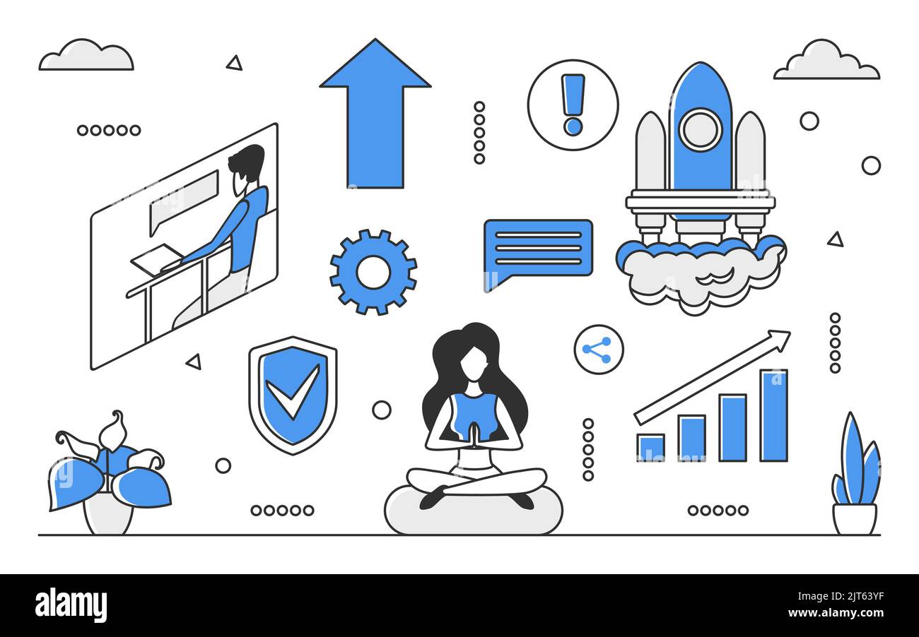 Skyrocket startup growth. Successful business idea, increasing and ...