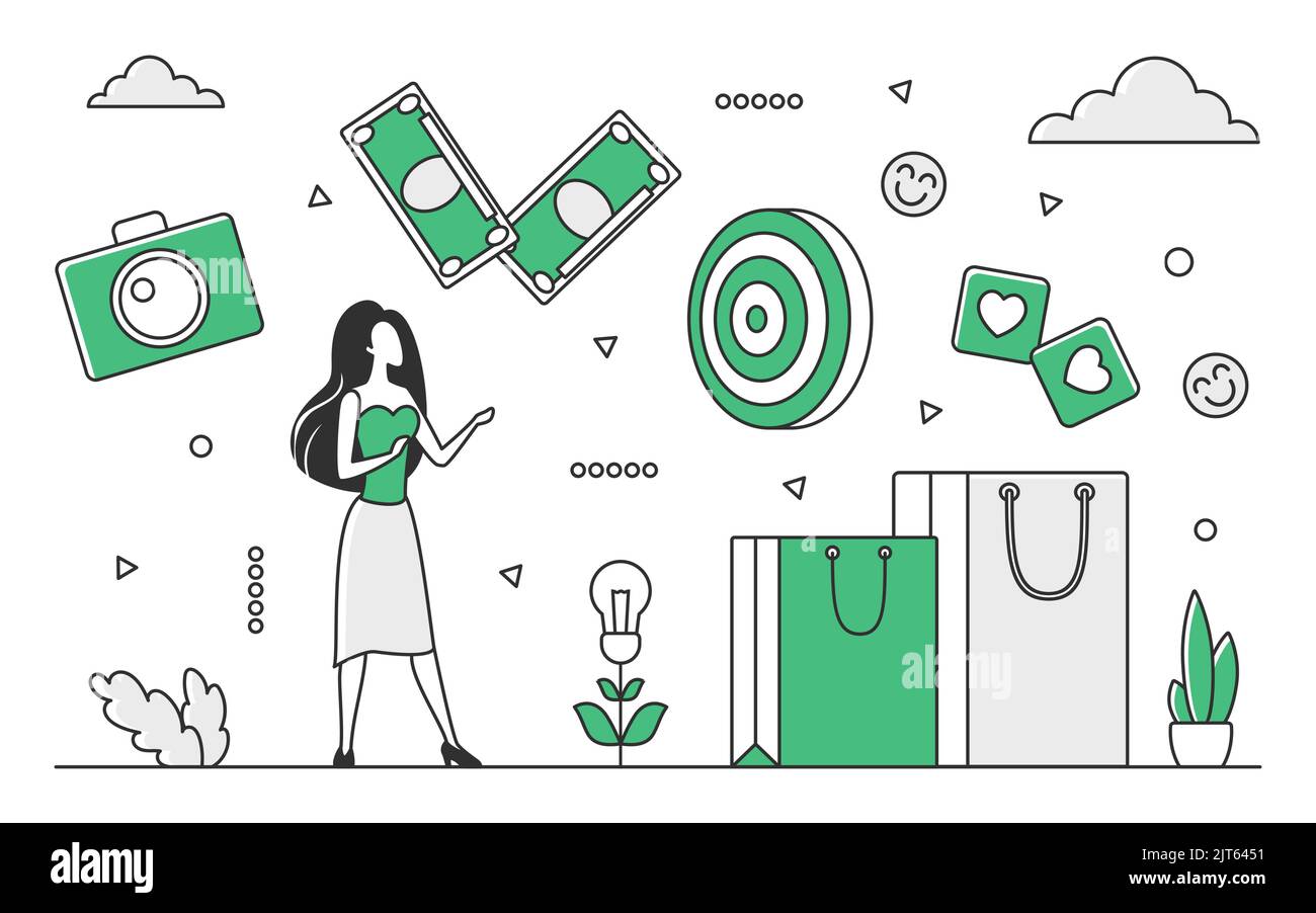 Sales targeting campaign. Corporate sales growing strategy, key ...