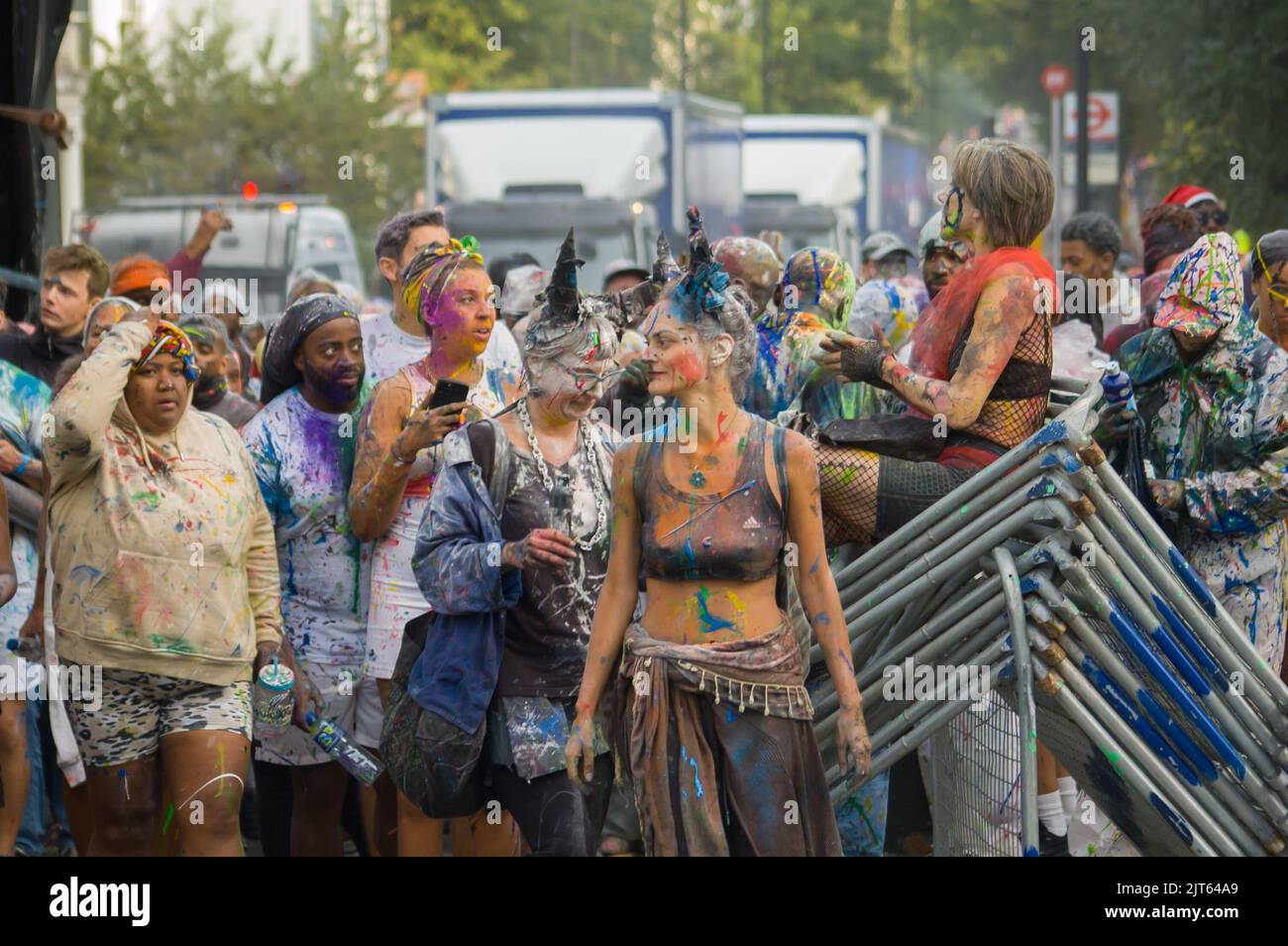 Ladbroke Grove, London, England. 28th August 2022. Revellers at Notting ...