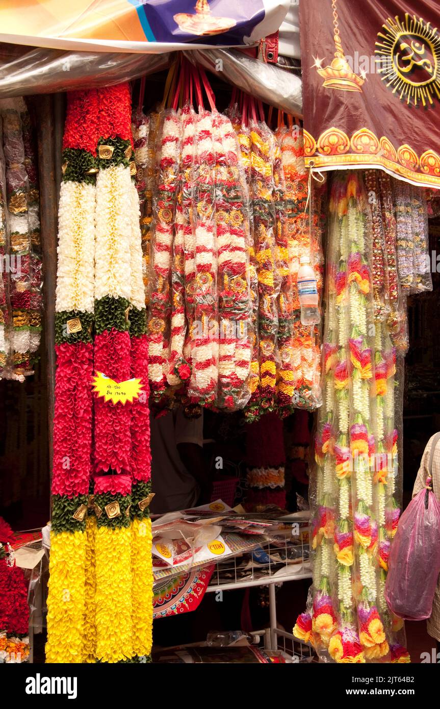 Deepavali Decorations, Market Stalls, Little India, Georgetown, Penang ...