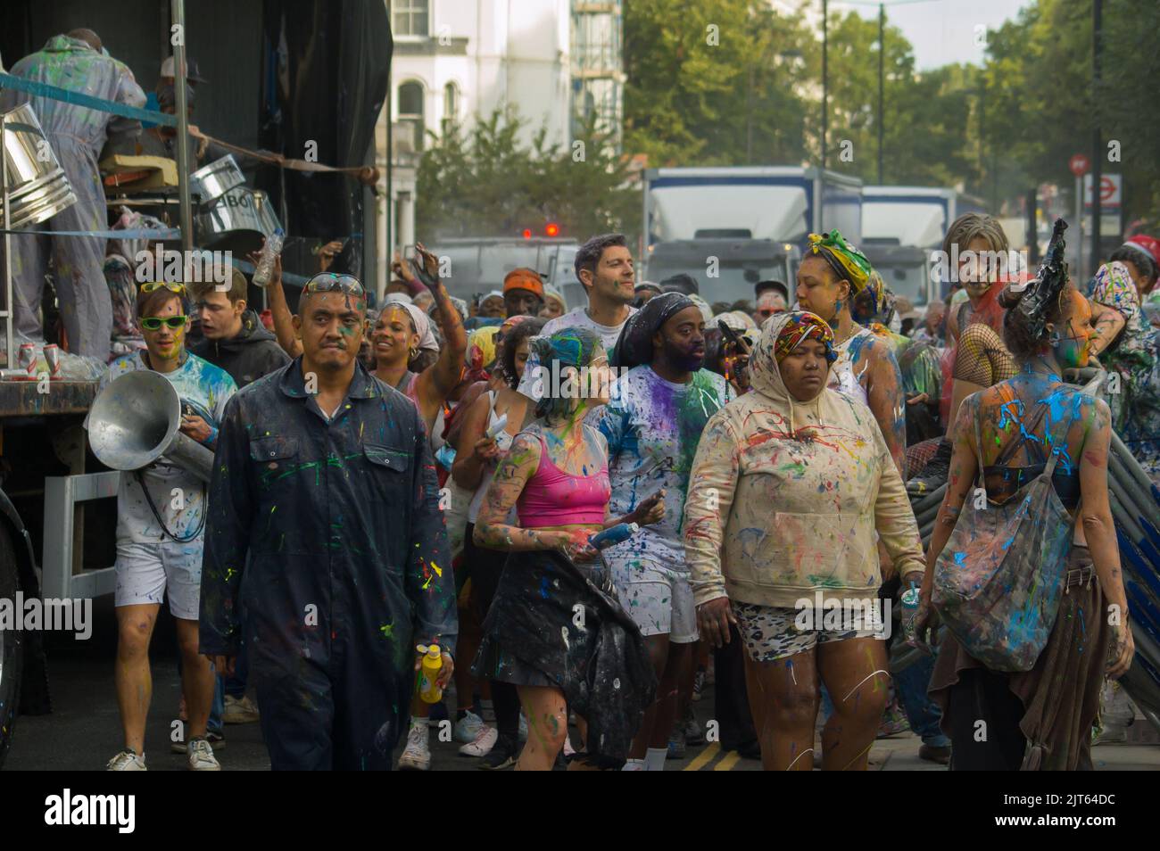 Ladbroke Grove, London, England. 28th August 2022. Revellers at Notting ...