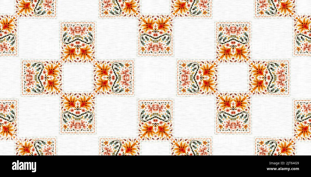 Boho botanical cottage core seamless border. Trendy decorative folklore ...