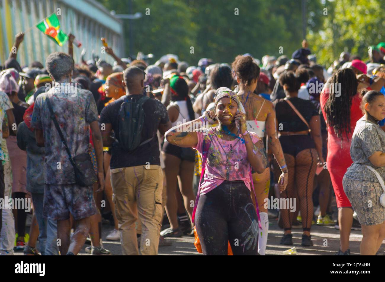 Ladbroke Grove, London, England. 28th August 2022. Revellers at Notting ...