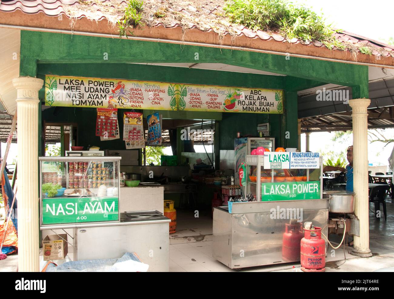 Roadside food stall, Batu Ferringhi, Penang, Malaysia, Asia. Malaysians ...