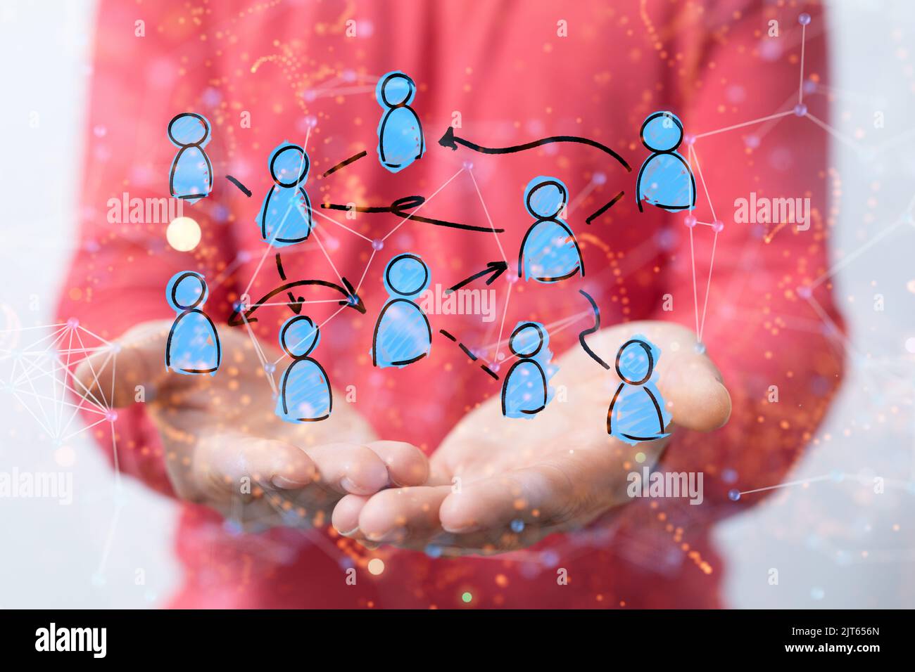 people network structure HR - Human resources management Stock Photo ...