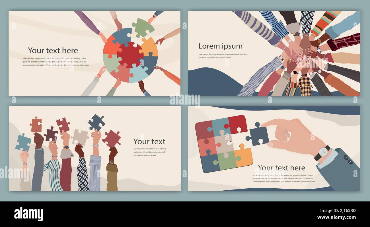 Group business people holding banner Stock Vector Images - Alamy