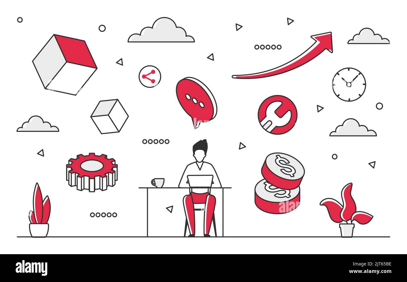 Support consultancy staff. Customer help operator, maintenance service ...