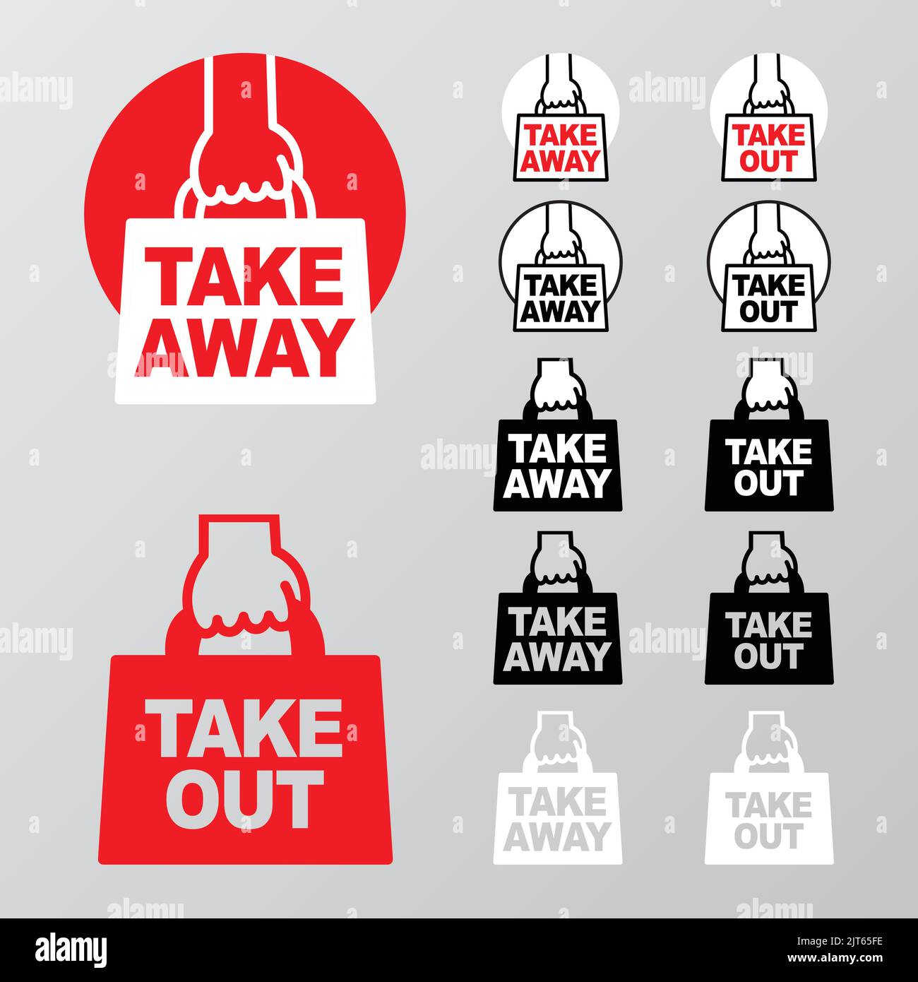 Take Away food icon set - Take Away and Take Out signs and symbols ...