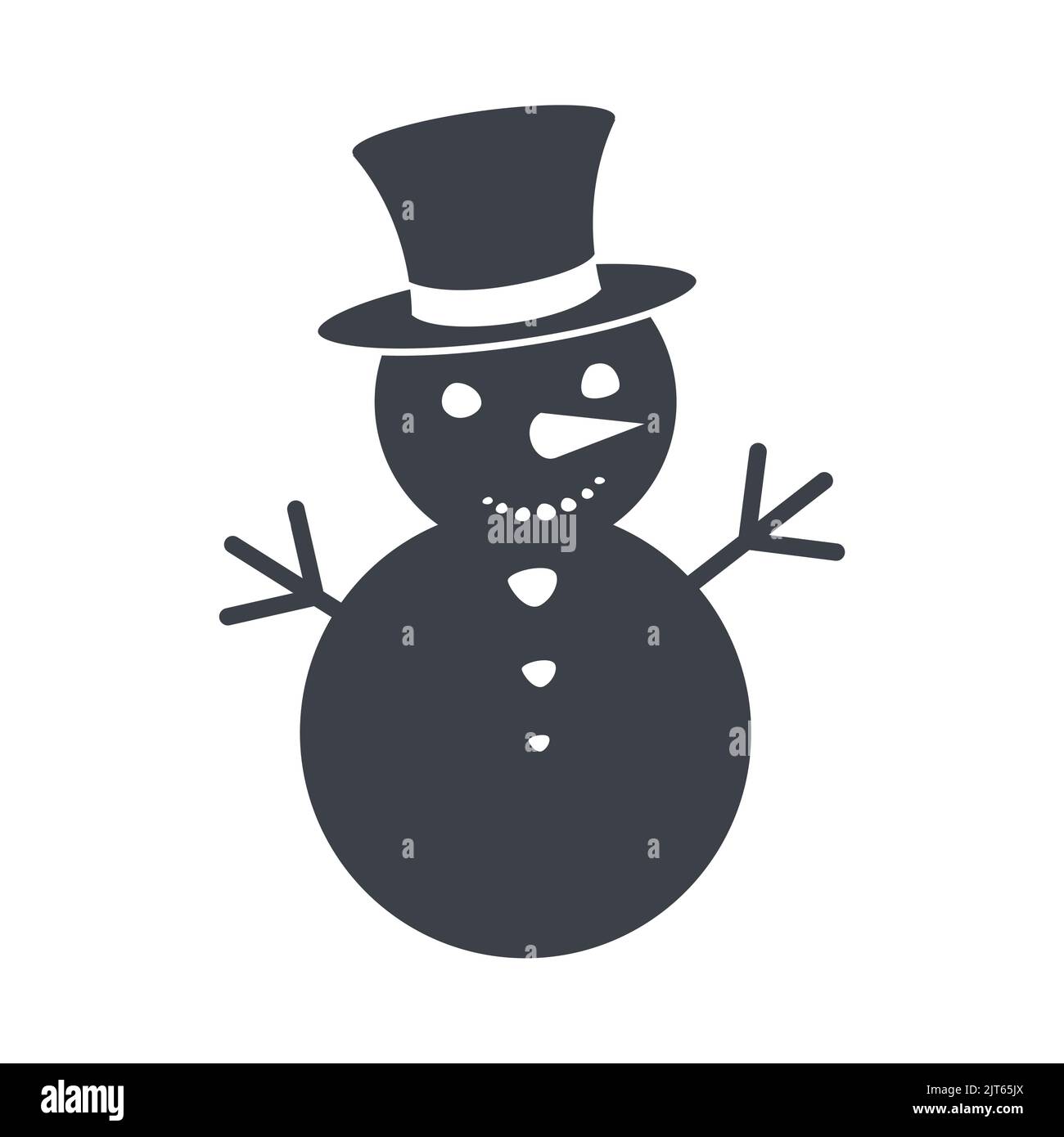 Snow man vector icon - snowman flat icon Stock Vector Image & Art - Alamy