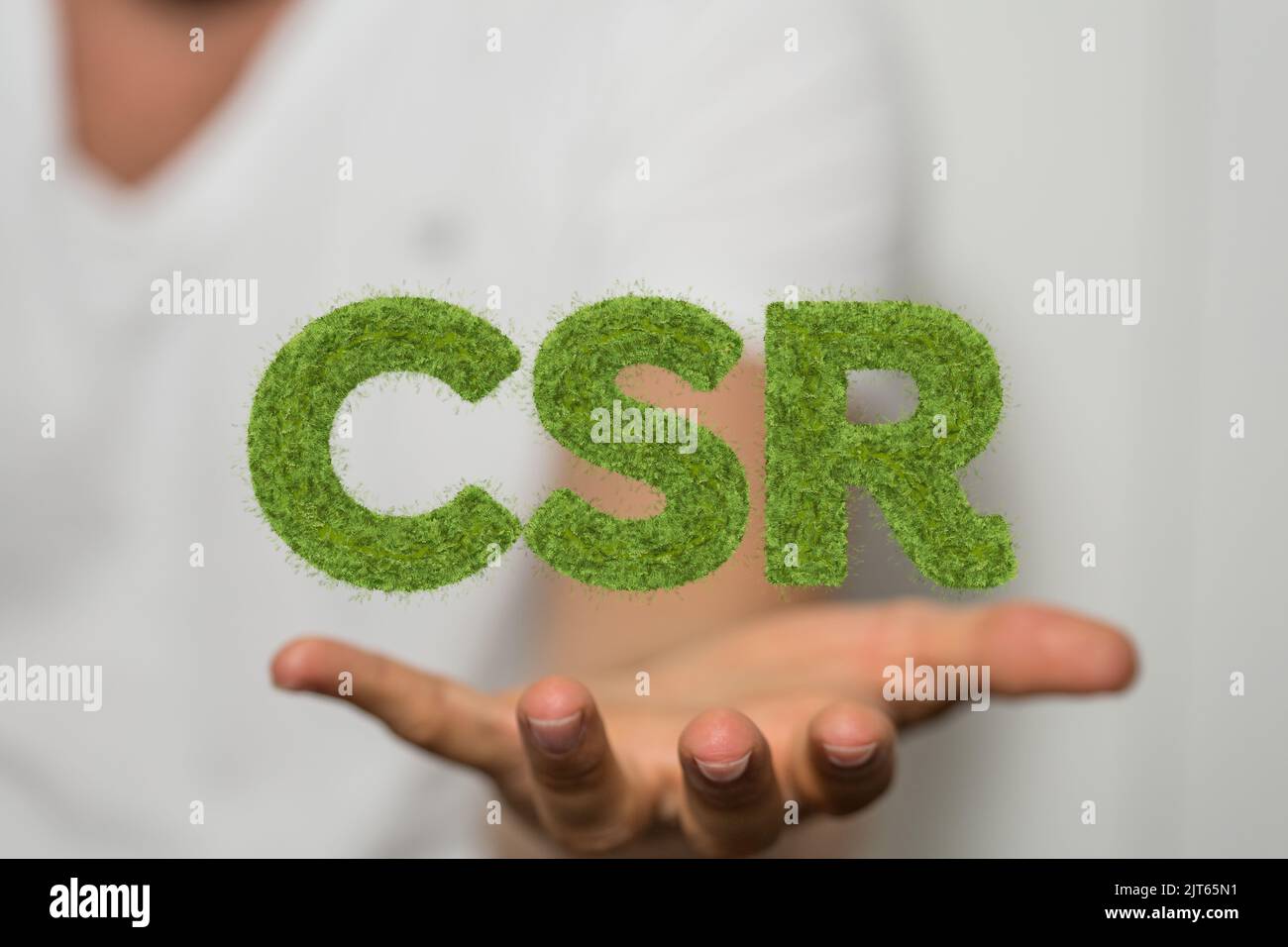 A 3D illustration of CSR on a hand Stock Photo - Alamy