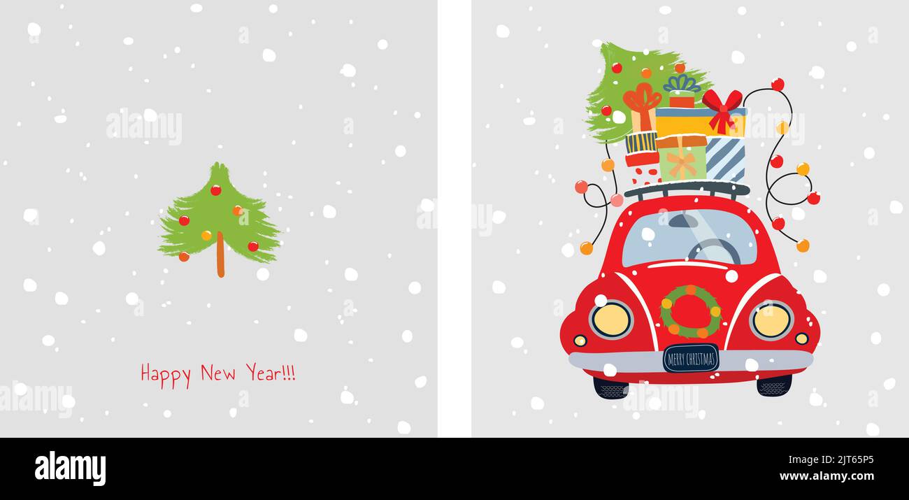 Christmas vector drawings Stock Vector Image & Art - Alamy