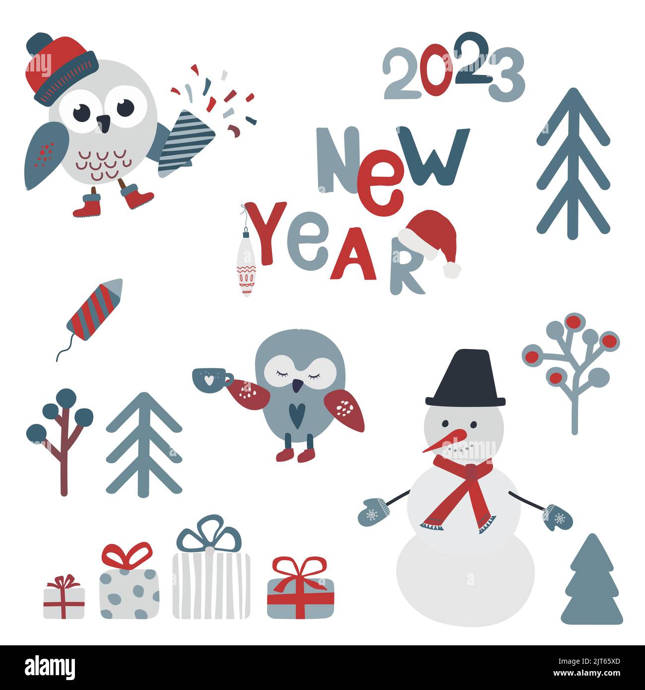Christmas vector drawings Stock Vector Image & Art - Alamy