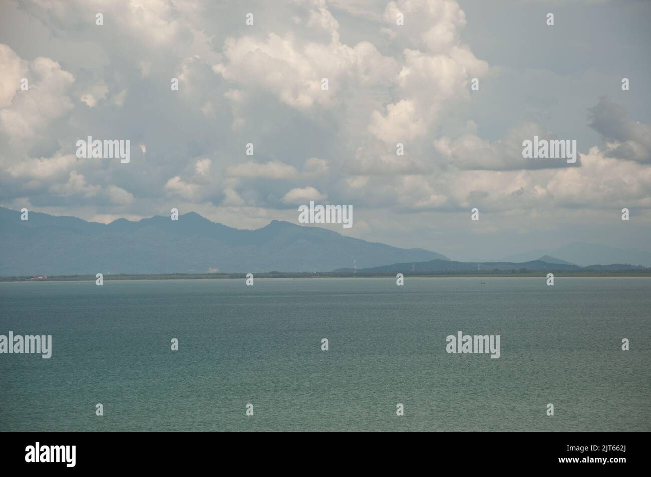 View to Mainland from Penang Island, Malaysia, Asia. View across the ...
