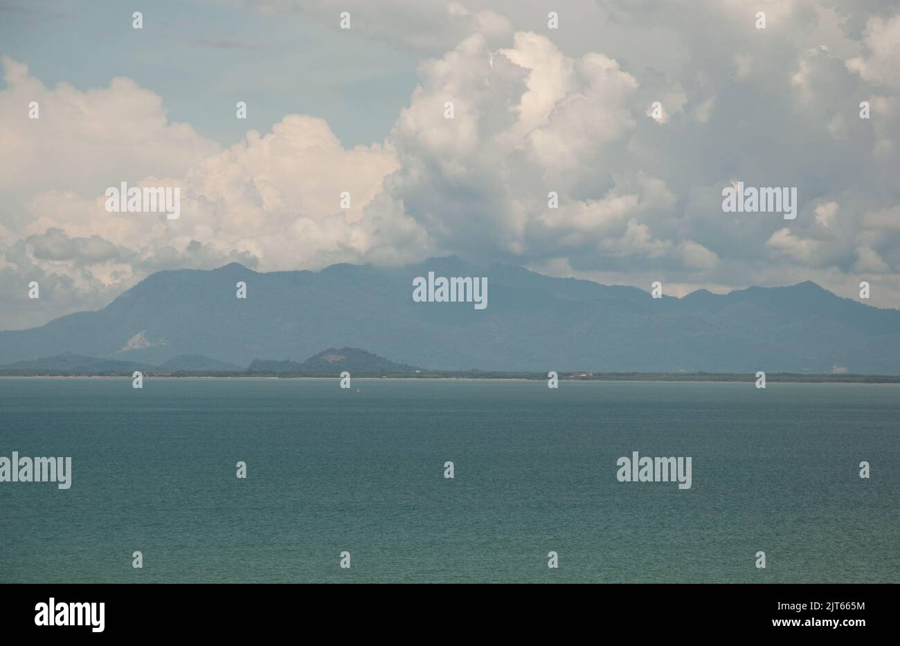 View to Mainland from Penang Island, Malaysia, Asia. View across the ...