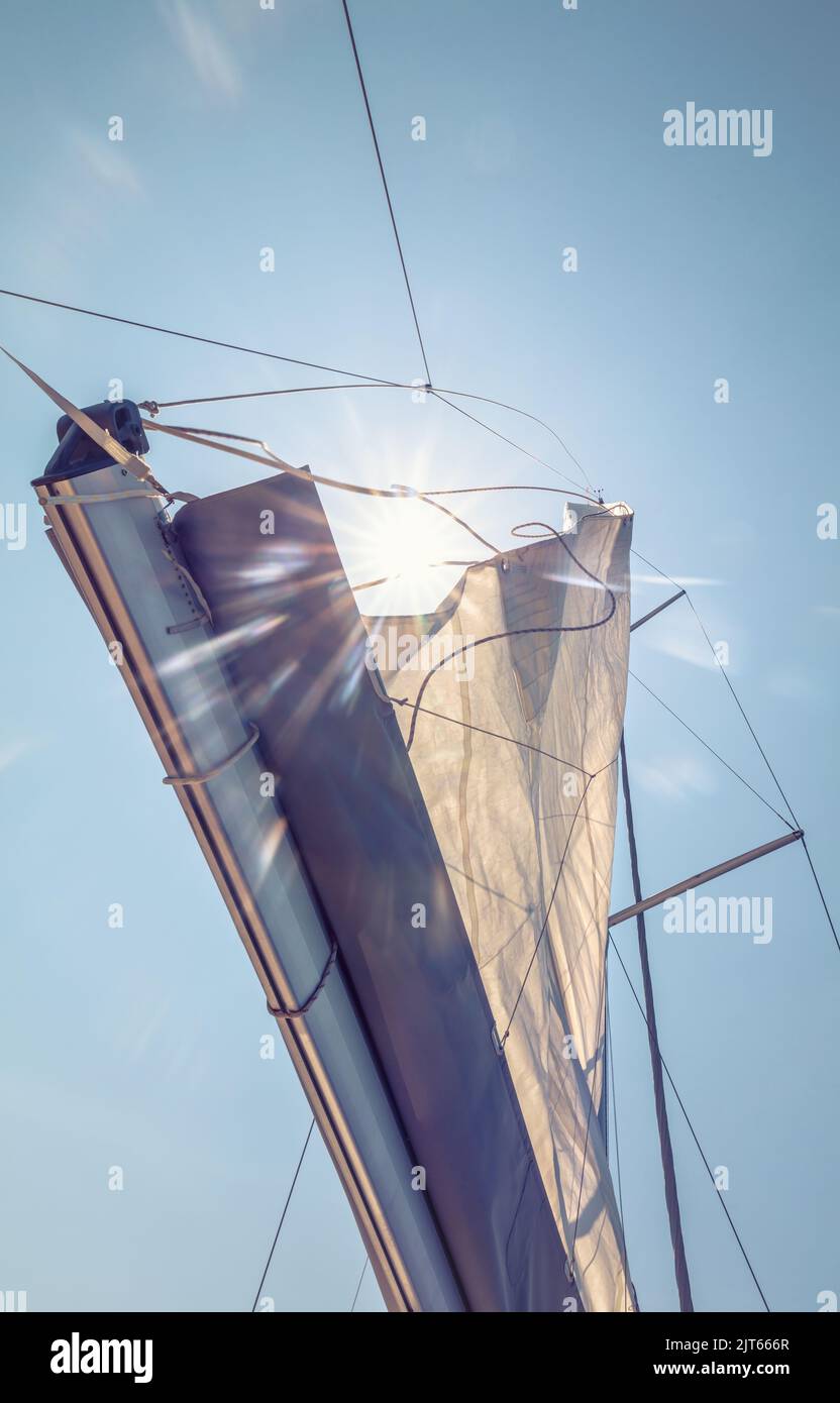Sail and Sun Rays Stock Photo - Alamy