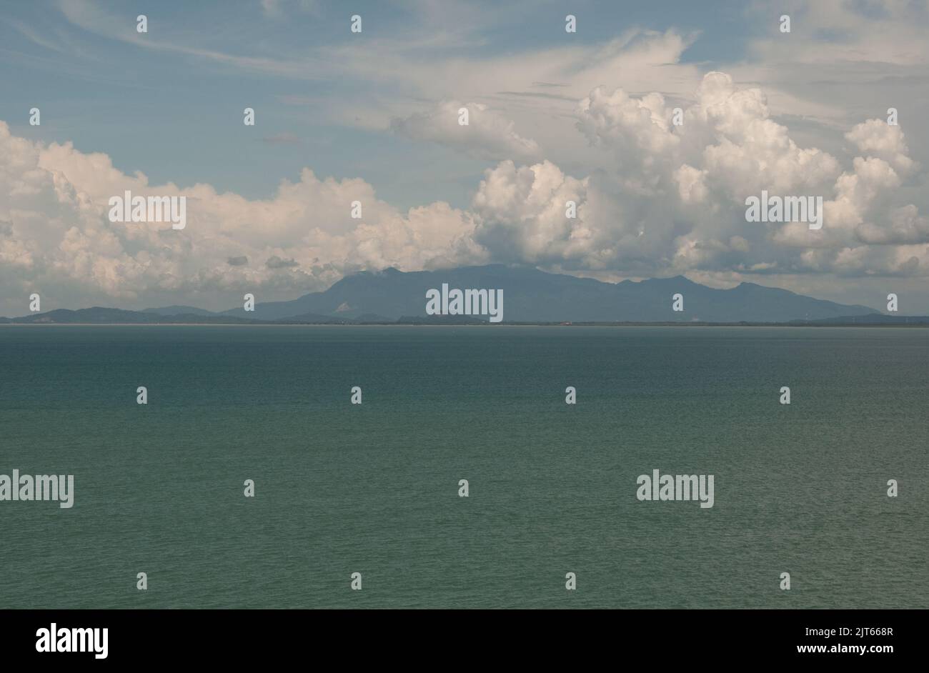 View to Mainland from Penang Island, Malaysia, Asia. View across the ...