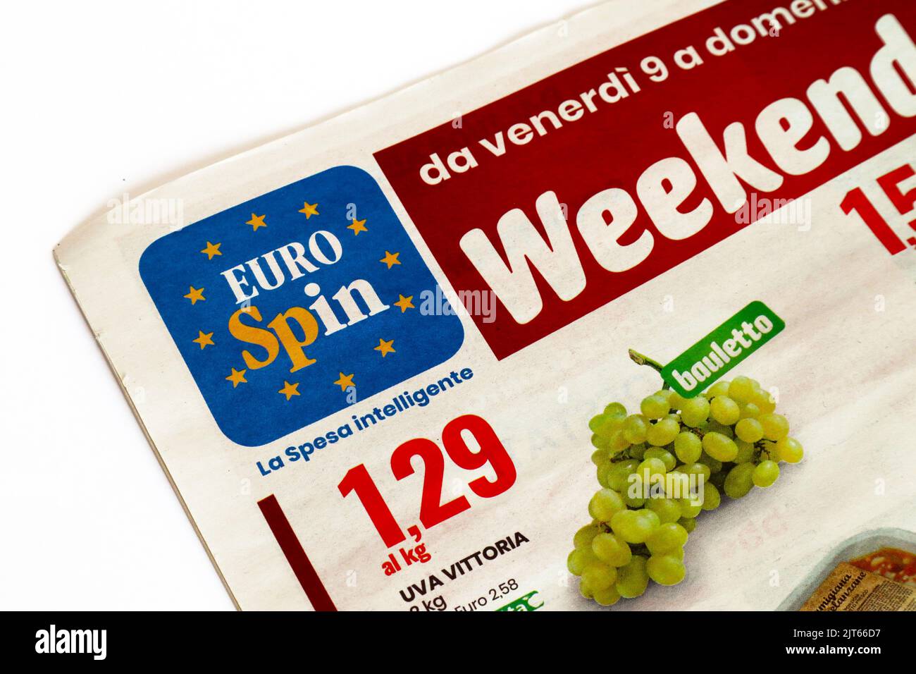 EUROSPIN Supermarket chain Weekly Ad Flyer Stock Photo - Alamy