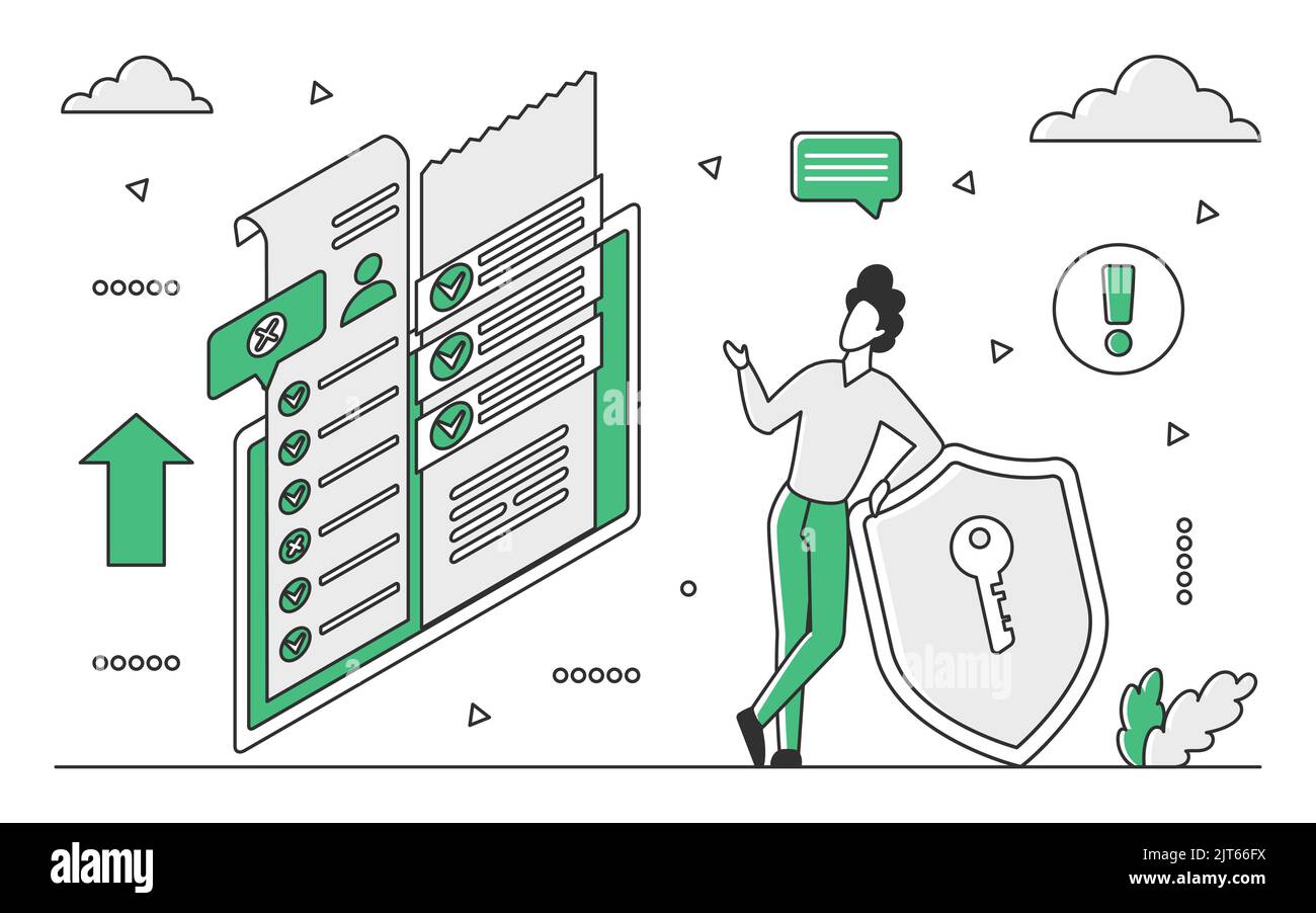 Secure Data Insurance Protecting Digital Information Safety Policy Vector Monocolor