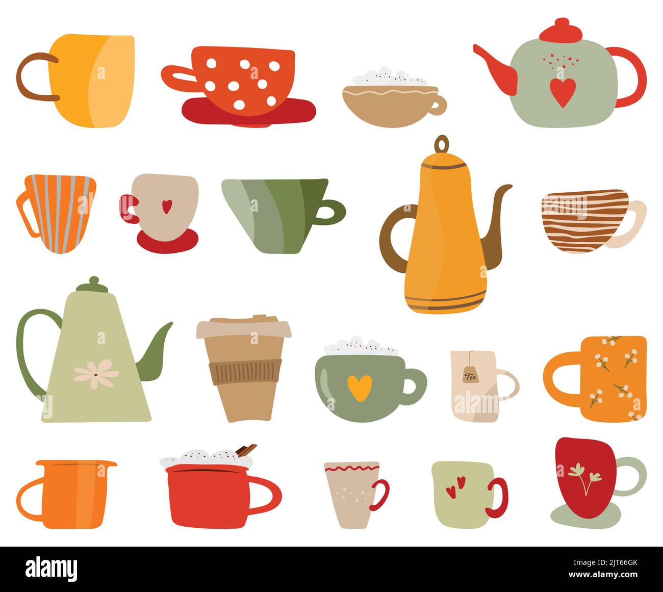 Mug and kettle vector Stock Vector Image & Art - Alamy