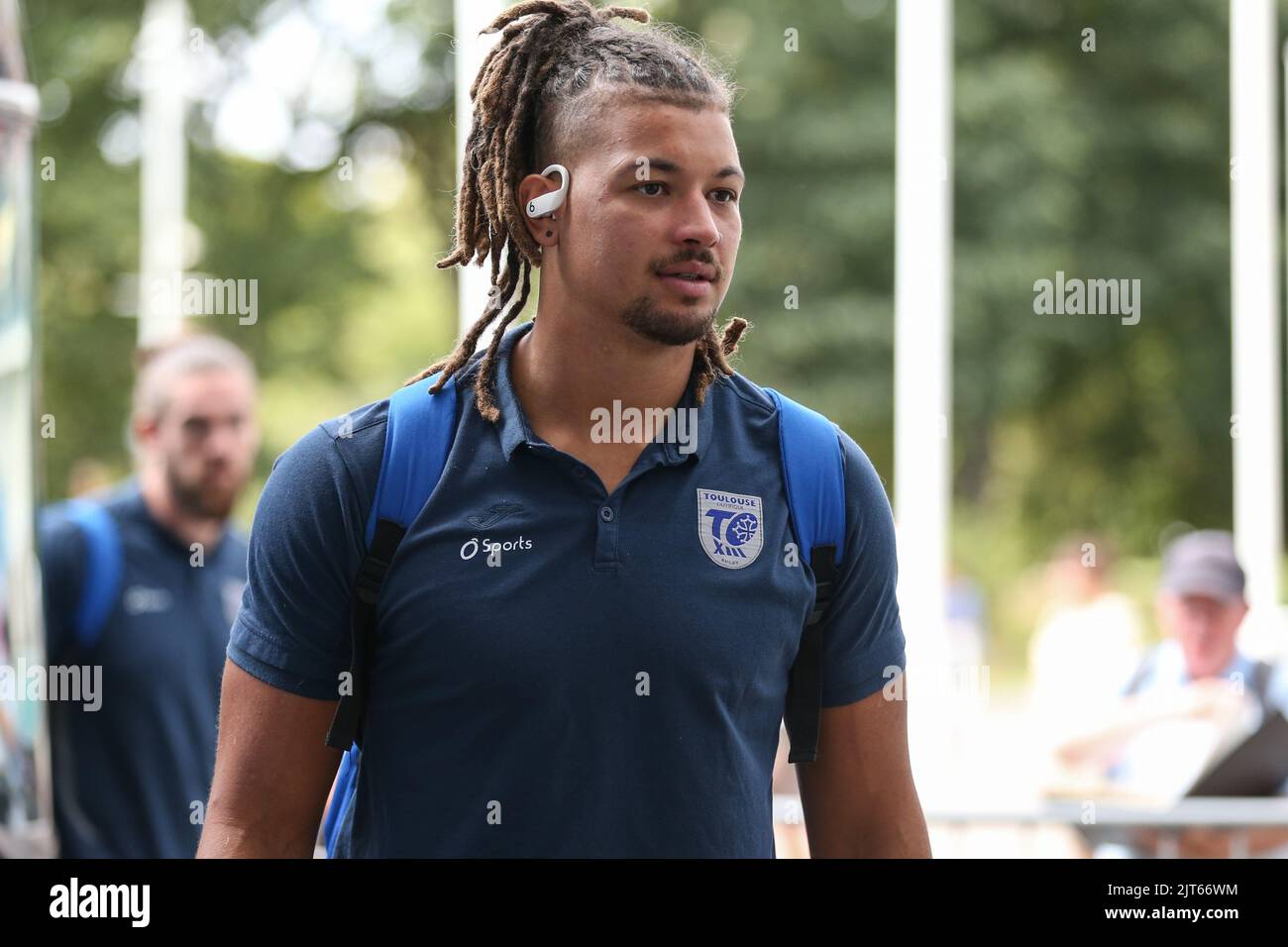 Guy Armitage #24 of Toulouse Olympique arrives at the MKM Stadium in ...