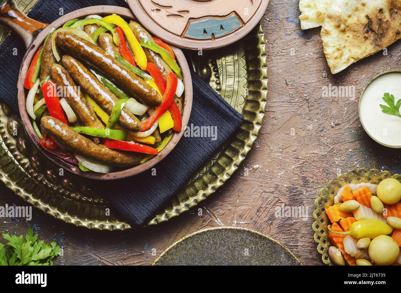 Menu arabic restaurant egypt africa hi-res stock photography and images ...