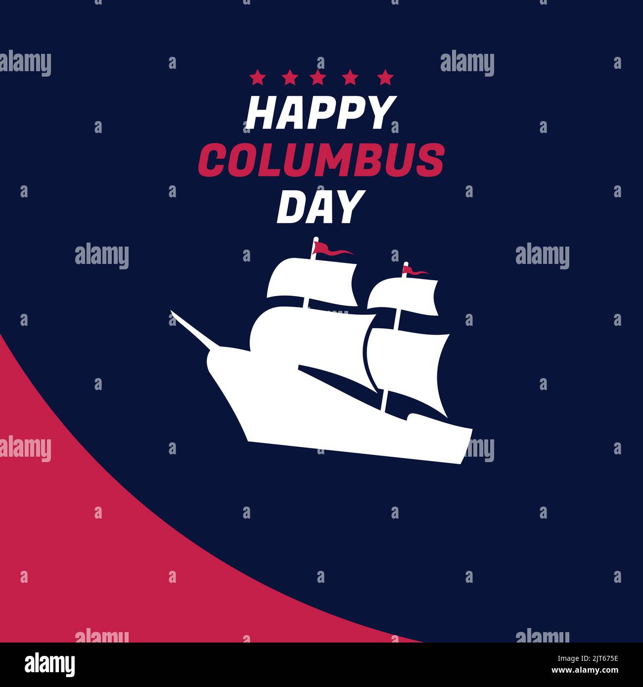 Columbus day greeting card or background vector Stock Vector Image ...
