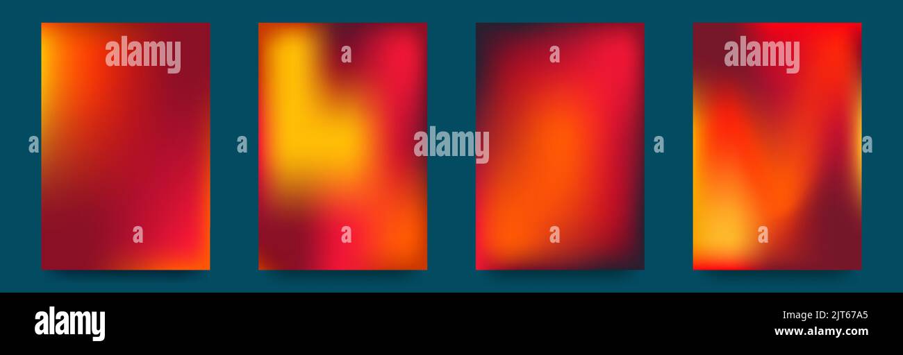 Set of vector gradients in autumn colors. For covers, wallpapers ...