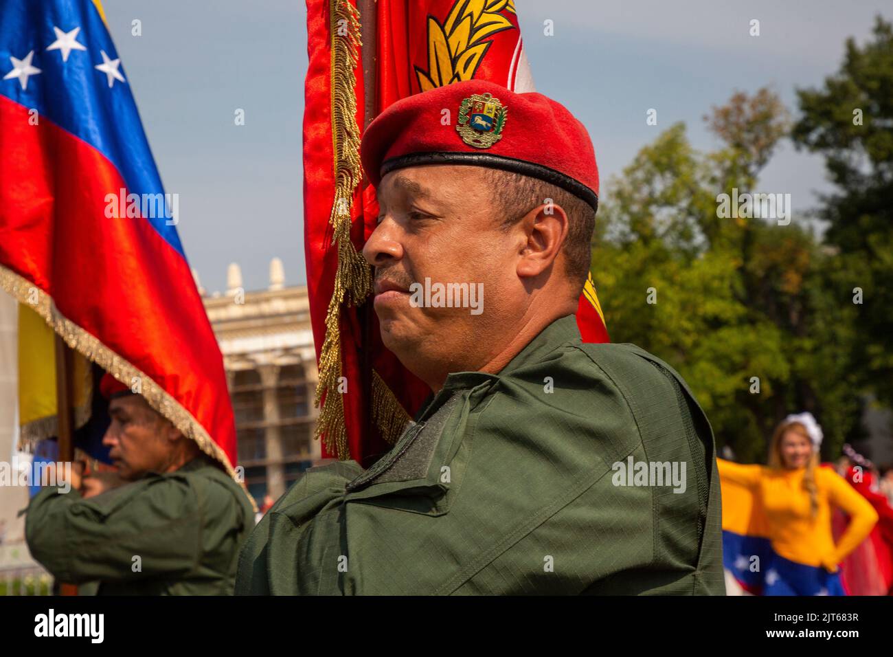 Moscow, Russia. 27th of August, 2022. Member of the orchestra of The ...