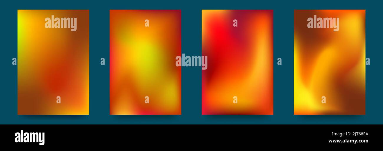 Set of vector gradients in autumn colors. For covers, wallpapers ...